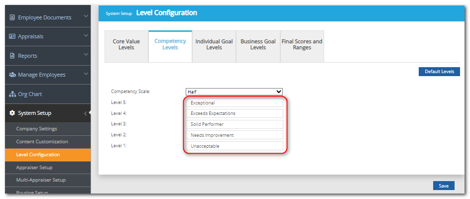 Customizing Performance Level Descriptions and Final Score Ranges - Performance Pro